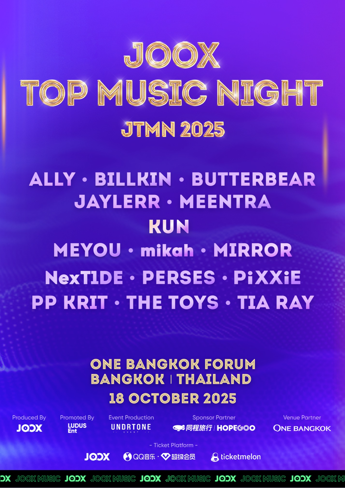 JOOX TOP MUSIC NIGHT (JTMN) - Ticketmelon